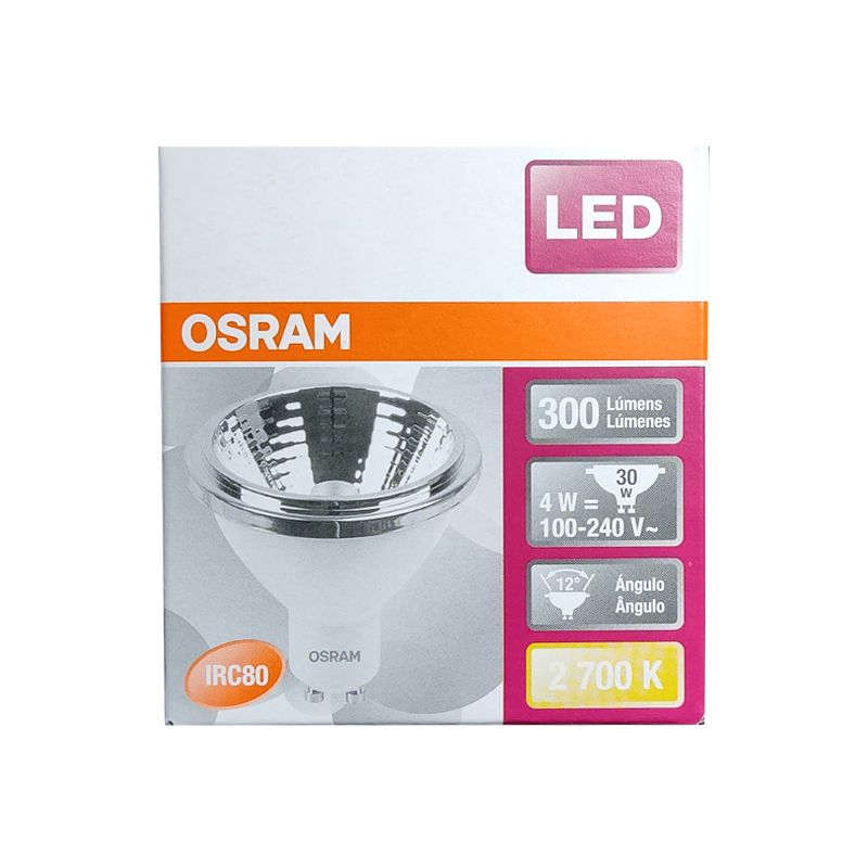 Lampada LED AR70 12º 4W Luz Quente 300lm Bivolt GU10 7017351 - Osram - Loja Casa Roberto