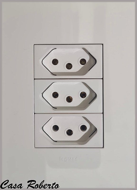 Conjunto 4X2 Placa White com 3 módulos - Arteor - Loja Casa Roberto