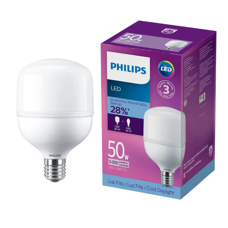 Lampada LED Alta Potência Bivolt 50W 5000lm E40 Luz Branca - Philips ...