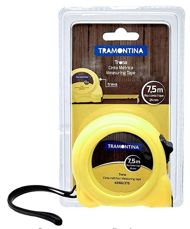 Trena com fita de aço 7,5 metros - construirvilaolimpia