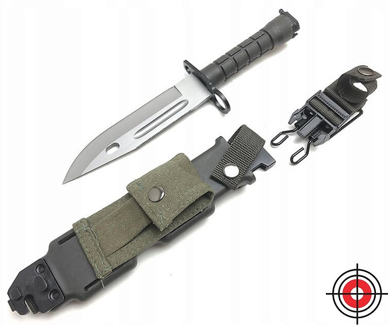 Faca de Combate Baioneta M9 aço 440 Stainless - FORSHOOTER - Militar e ...
