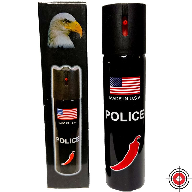 Spray de Defesa POLICE U.S.A 110ml - FORSHOOTER - Militar e tático