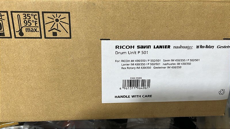 Unidade de tambor preta original Ricoh P 501 (419095) - Coletor Digital ...
