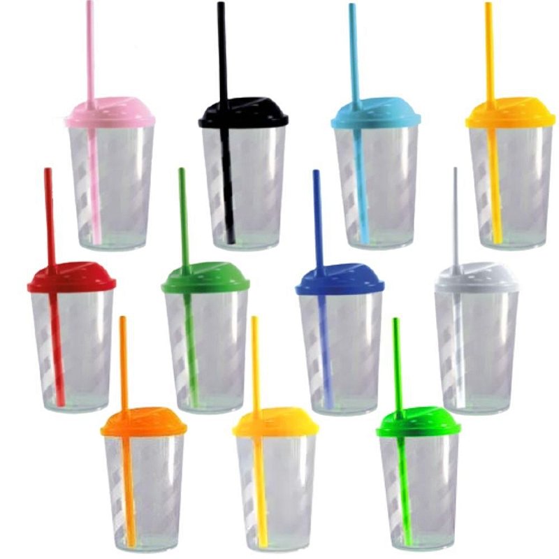 Copo Spin Play Transparente - 350ml - Laurinda