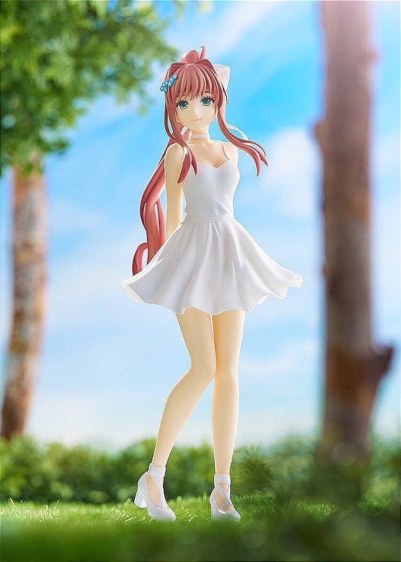 Doki Doki Literature Club Monika Pop Up Parade White Dress Ver - Action New