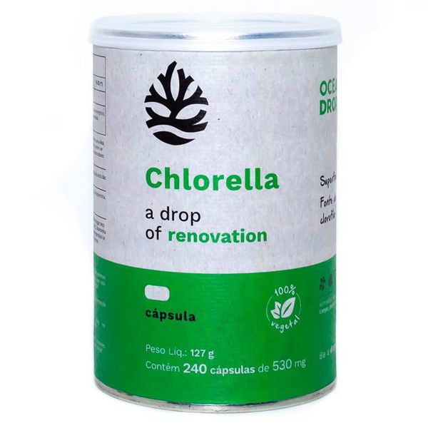 Chlorella 240 Cápsulas Ocean Drop - Me Gusta Veg
