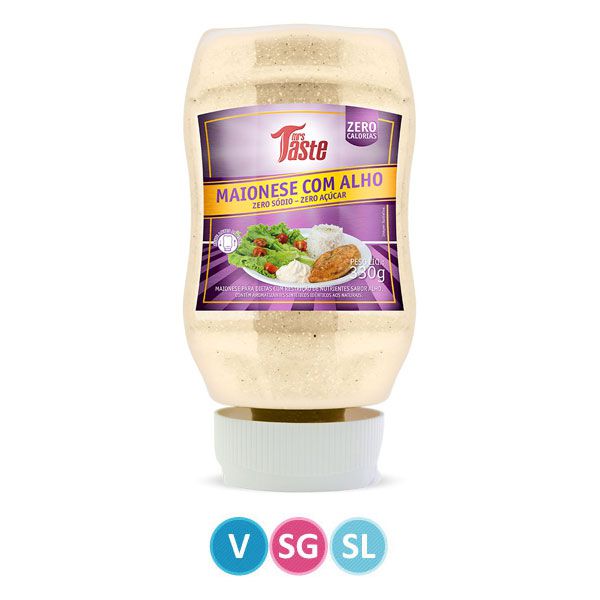 Maionese com Alho Zero Sódio Mrs Taste 330g - Me Gusta Veg