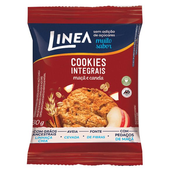 Cookies Integrais Maçã e Canela Linea 120g - Me Gusta Veg