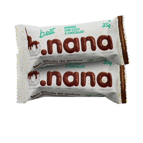 Banana com Coco e Chocolate B.nana B.eat com 2 un - Me Gusta Veg
