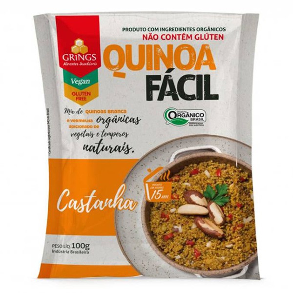 Quinoa Fácil Orgânica Castanha Grings 100g - Me Gusta Veg