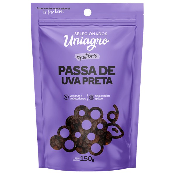 Passa de Uva Preta Uniagro 150g - Me Gusta Veg