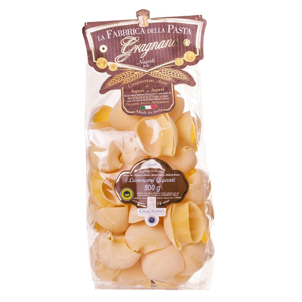 Massa Lumaconi Giganti Gragnano 500g - Me Gusta Veg