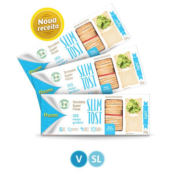 Torrada Light Slim Tost Fhom 100g - Me Gusta Veg