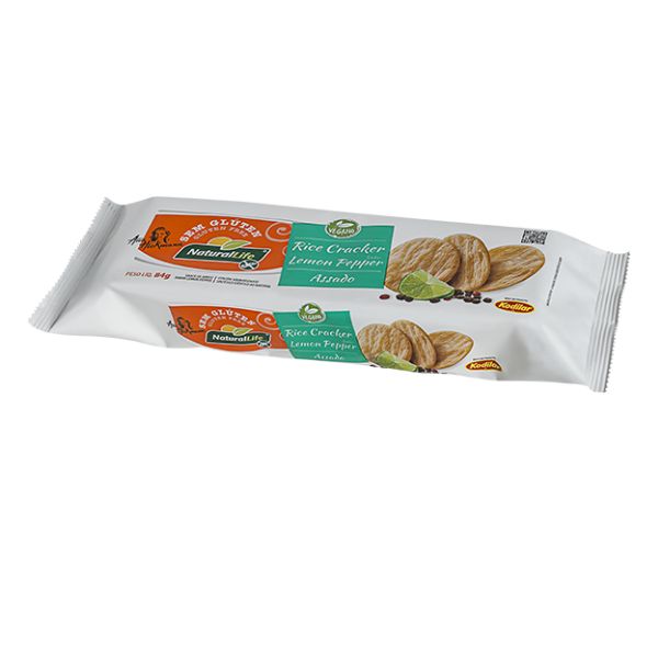 Biscoito de Arroz sabor Lemon Pepper Natural Life 84g - Me Gusta Veg