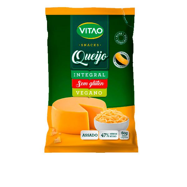 Snack Queijo Vegano e Integral Vitao 40g - Me Gusta Veg