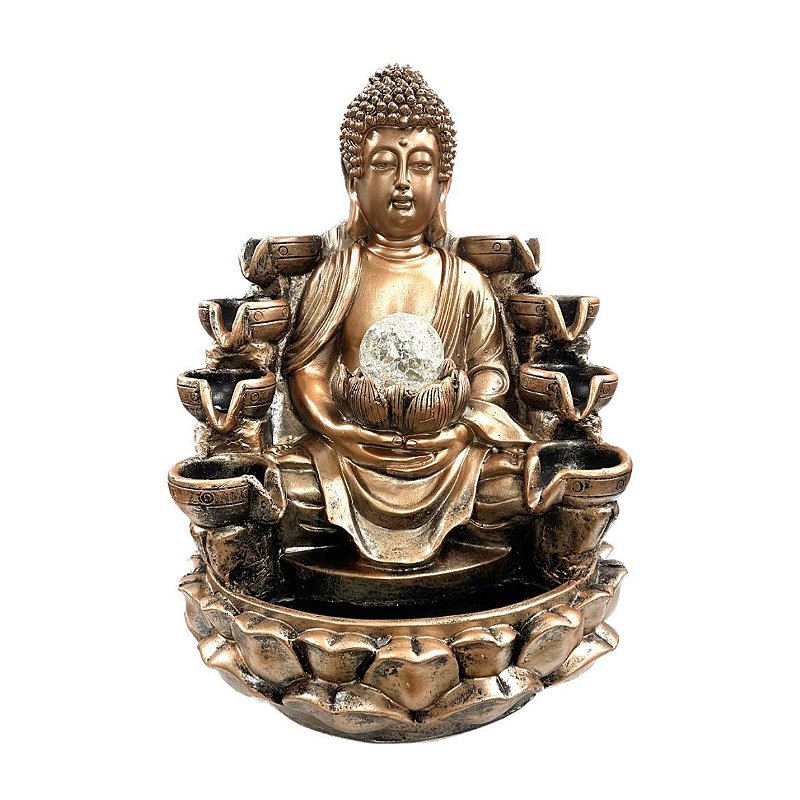 Fonte de Água em Resina Buda Rose 8 Quedas - G - Dharma Store: Loja de ...