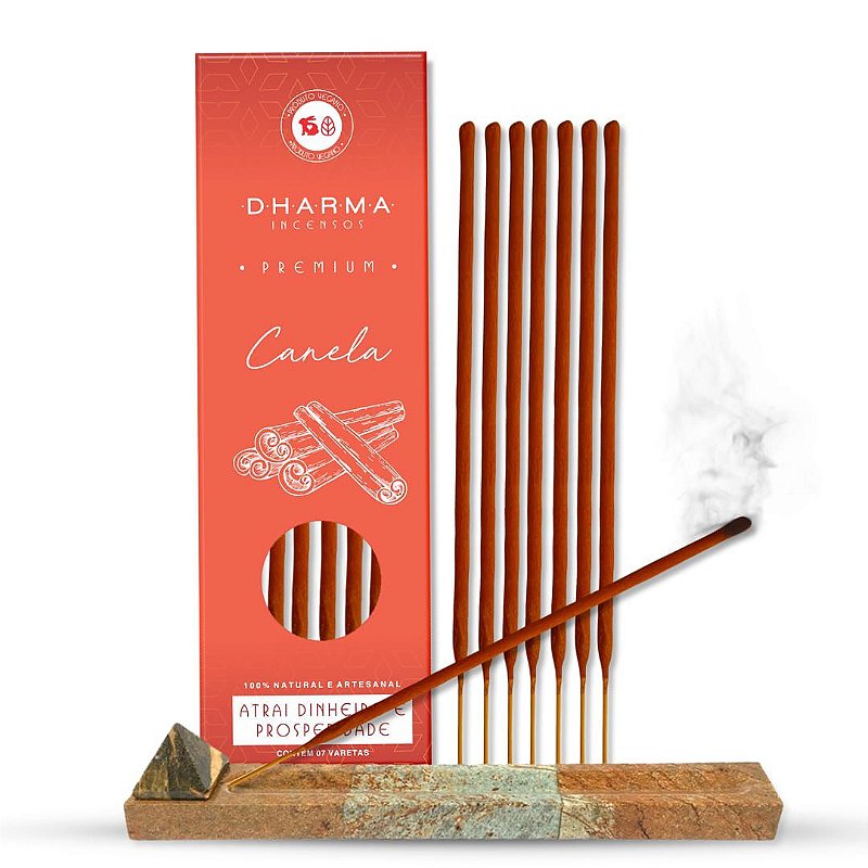 Incenso Dharma Natural Vareta - Canela - Atacado Incenso