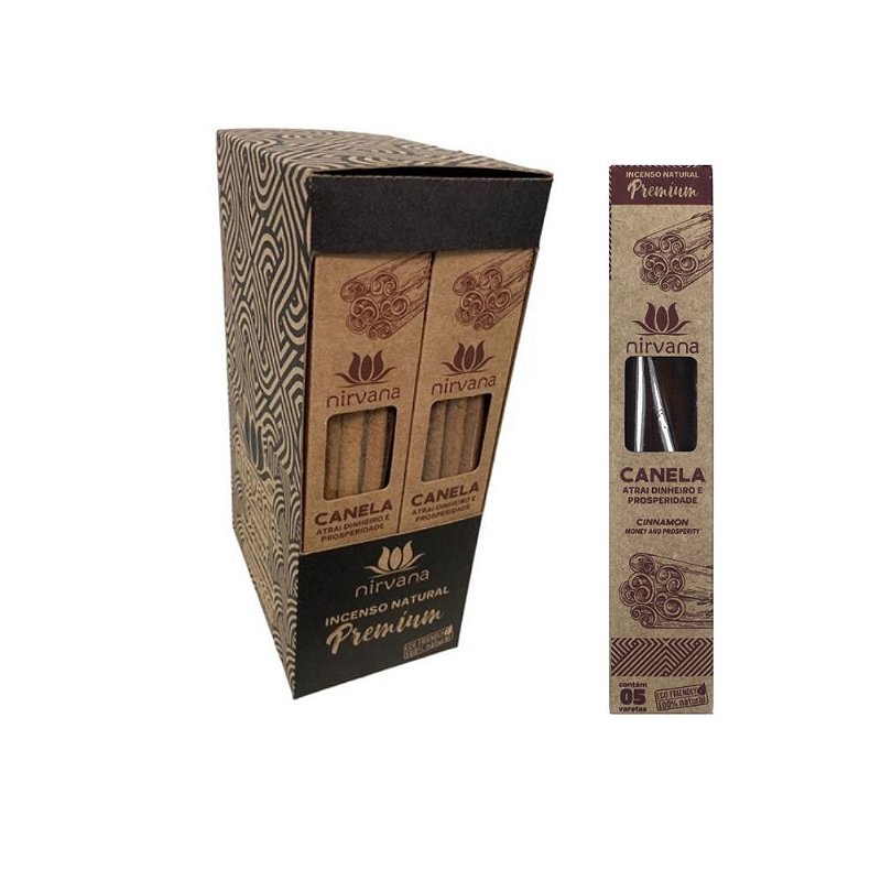 Box Incenso Nirvana Premium Vareta - Canela - Atacado Incenso