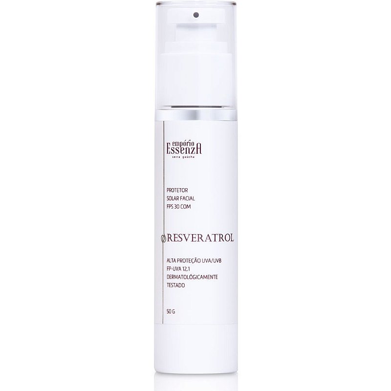 Protetor Solar Facial Fps 30 Com Resveratrol 50g - Empório Essenza ...