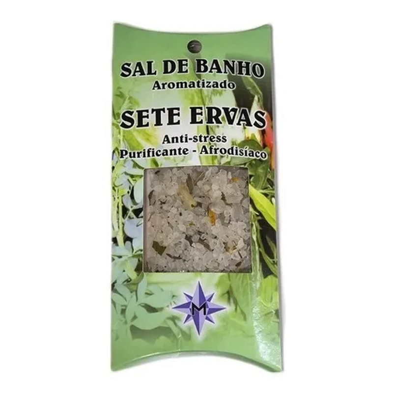 Sal de Banho Aromatizado 100g - 7 Ervas - Atacado Incenso