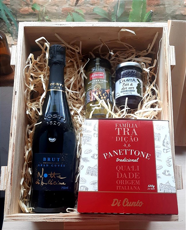 Cesta Natal Espumante E Panetone Rua Do Alecrim