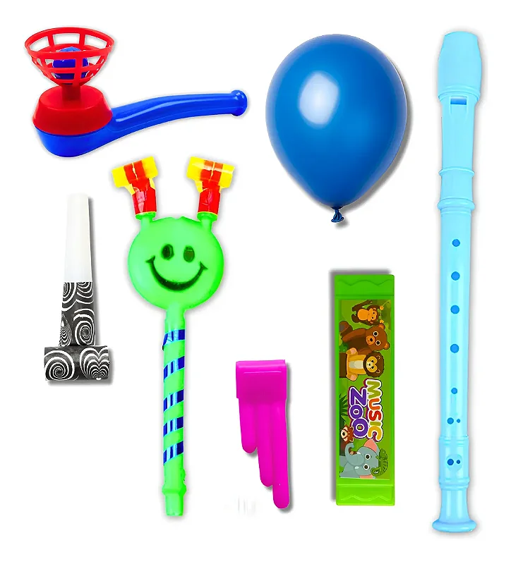 Kit De Sopro Fonoaudiologia Terapia Infantil 7 Brinquedos - Mega Toys ...