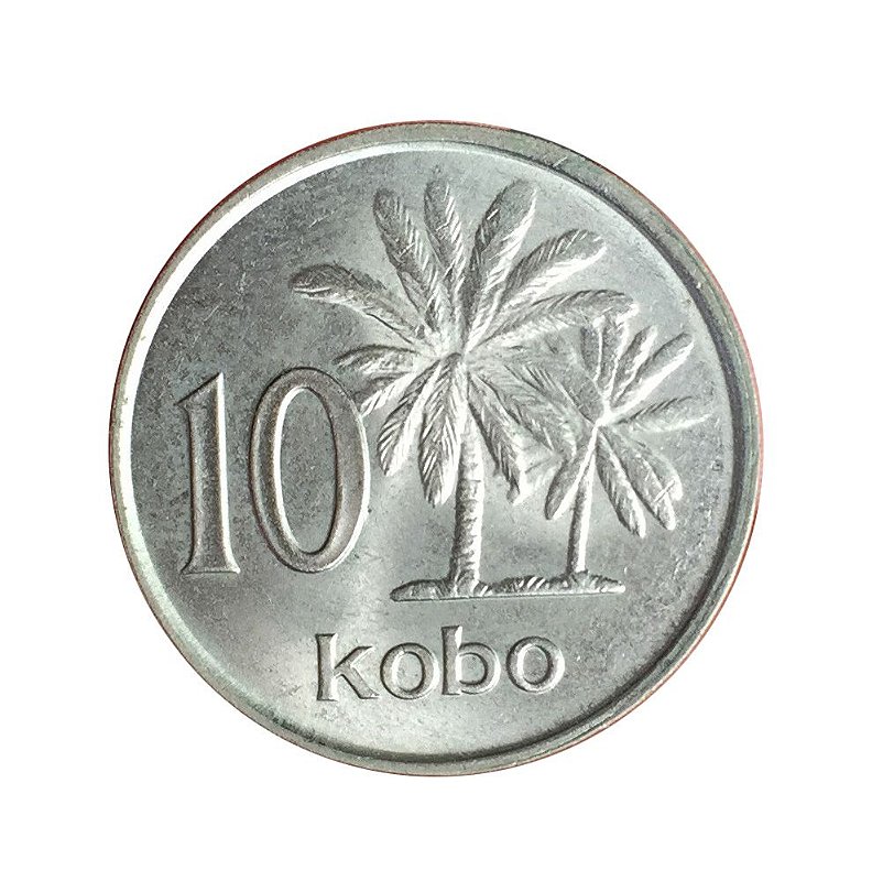 Numismática. Moeda de Cuproníquel da Nigéria 10 Kobo 1989 - Numismática ...