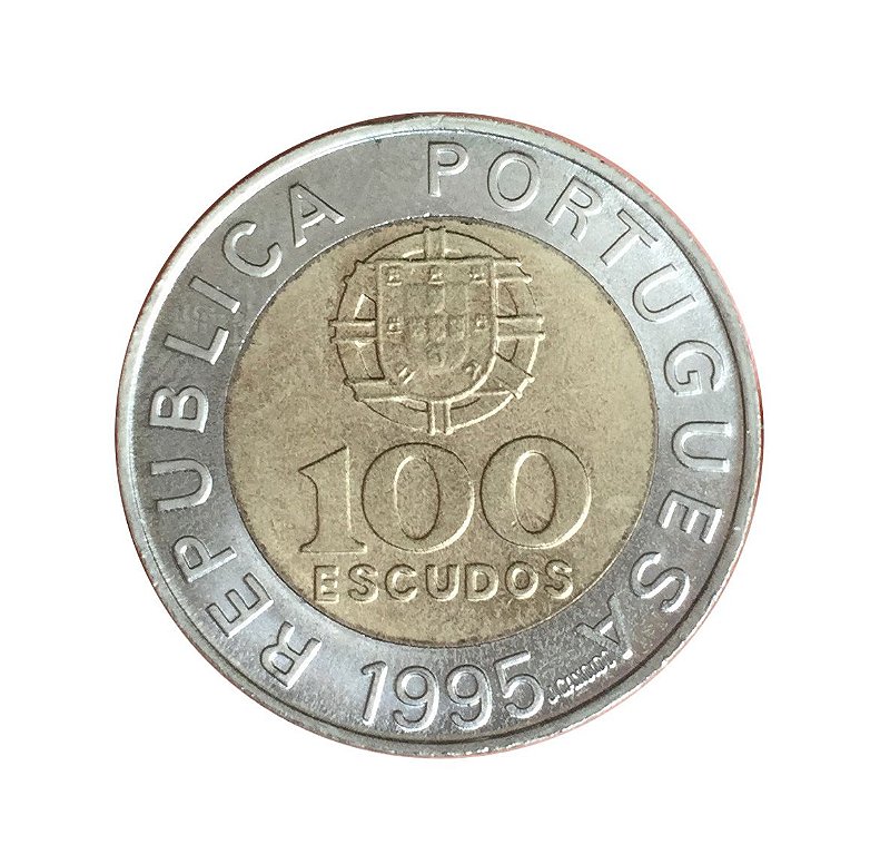 Numismática. Moeda de Bimetal de Portugal 100 Escudos 1995 ...