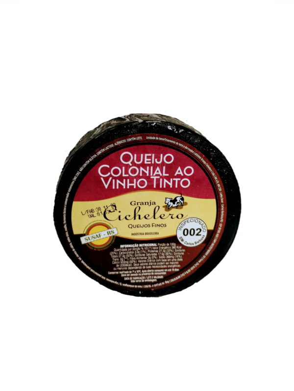 Queijo Colonial ao Vinho Tinto Cichelero - Produtos coloniais
