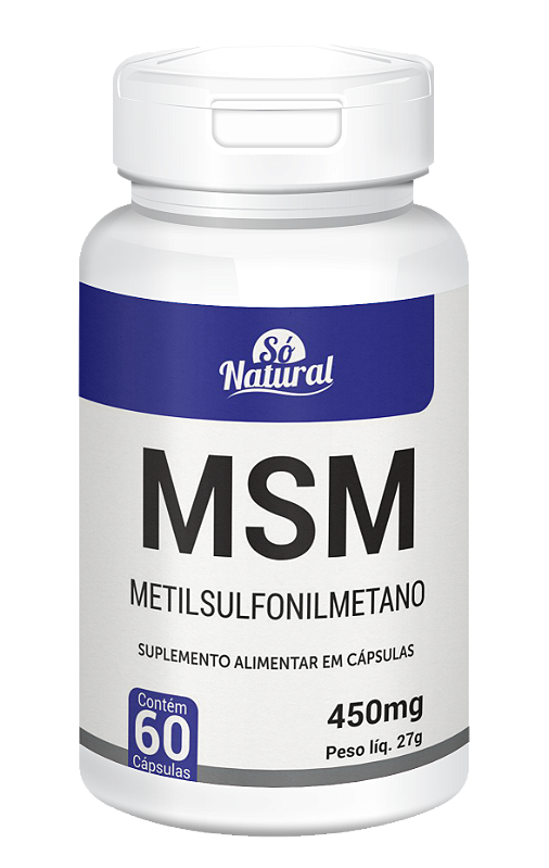 MSM Metilsulfonilmetano 450 mg 60 cápsulas Só Natural - Fitoactive