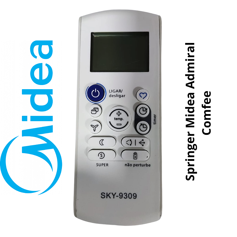 Controle Remoto Ar Condicionado Midea 9309 - lavneteletronicos.com.br