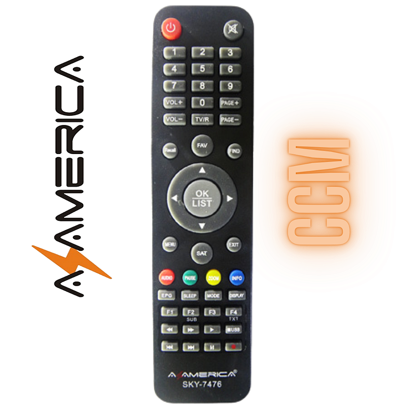 Controle Remoto Azamerica S2005 CCM - lavneteletronicos.com.br