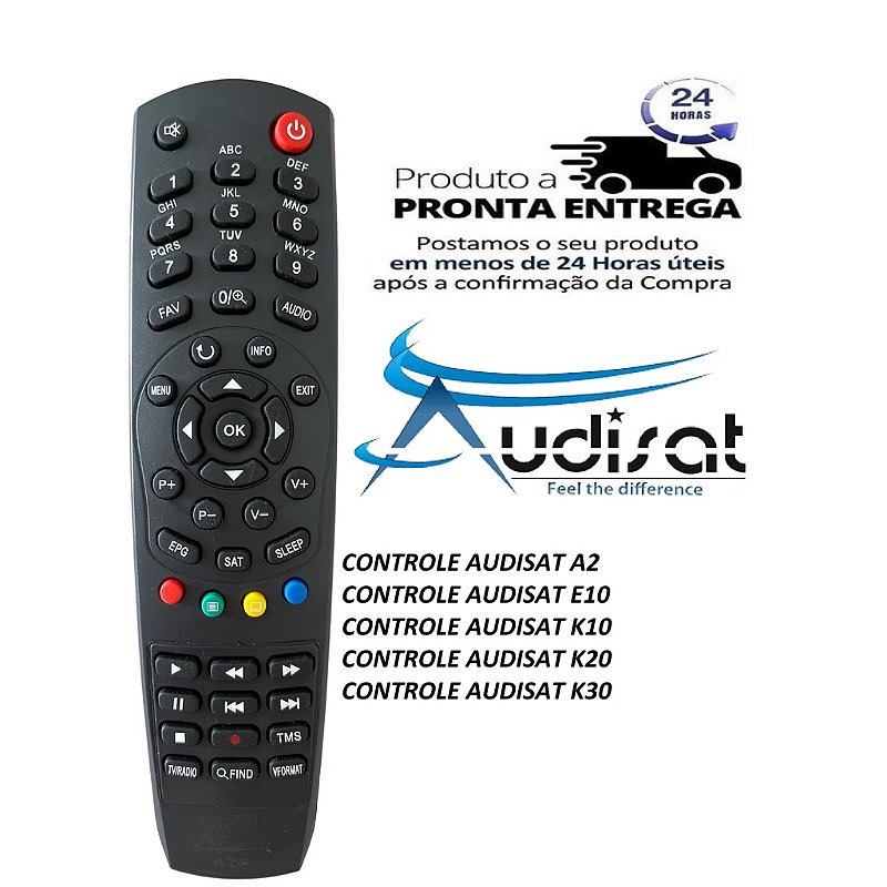Controle Remoto Audisat K50 - lavneteletronicos.com.br