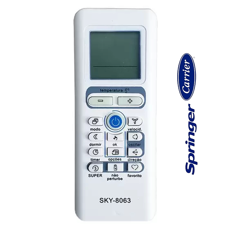 Controle AR Condicionado Springer Midea 8063 - lavneteletronicos.com.br