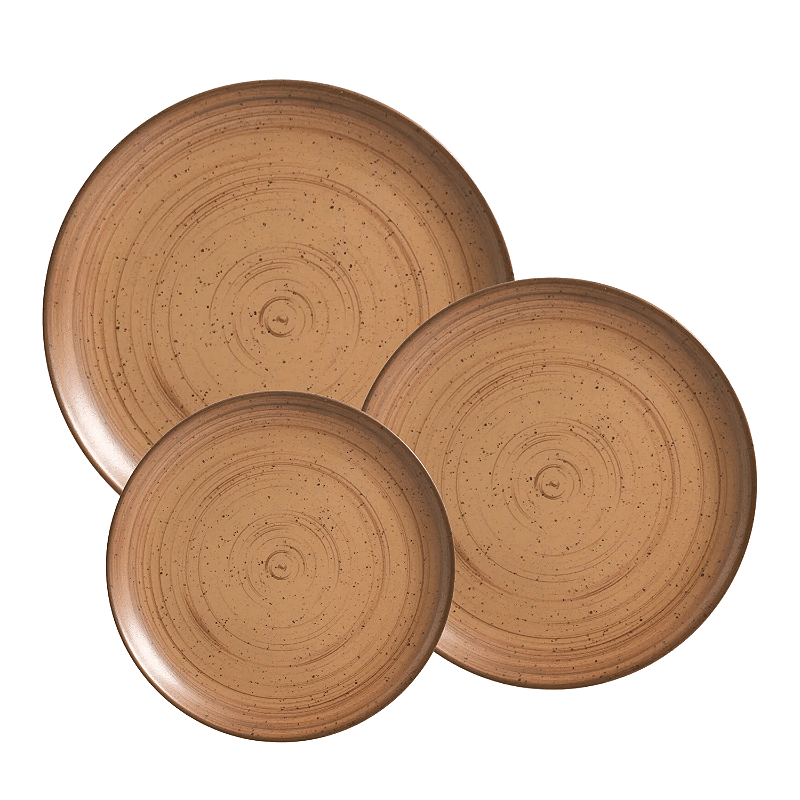 Jogo de Pratos Aparelho Jantar Kit 12 Peças Kya Terracota Alleanza ...