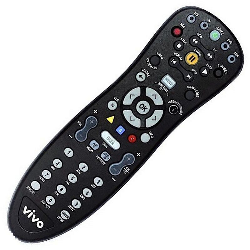 Controle Remoto Vivo Fibra TV Original + Pilhas - Mundo do Controle ...