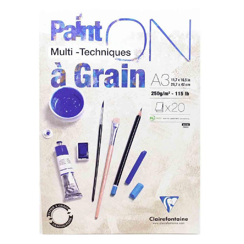 Bloco Multi-Techniques Clairefontaine A3 - Casa Vantim