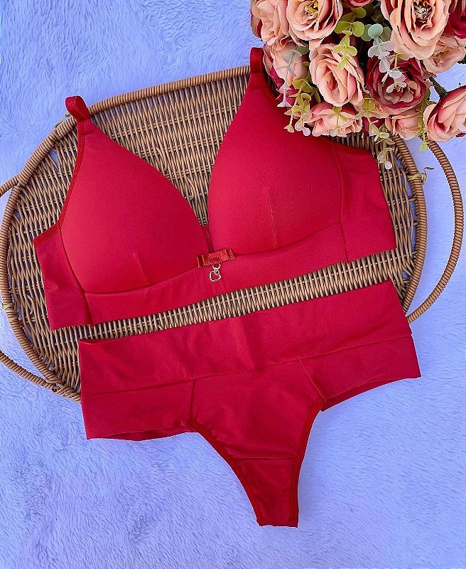 Conjunto Confort Vermelho - Linda Moreira Moda Intíma