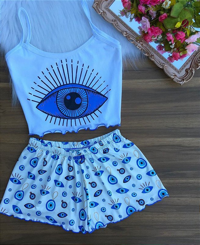 Baby Doll Virgínia Olho - Linda Moreira Moda Intíma