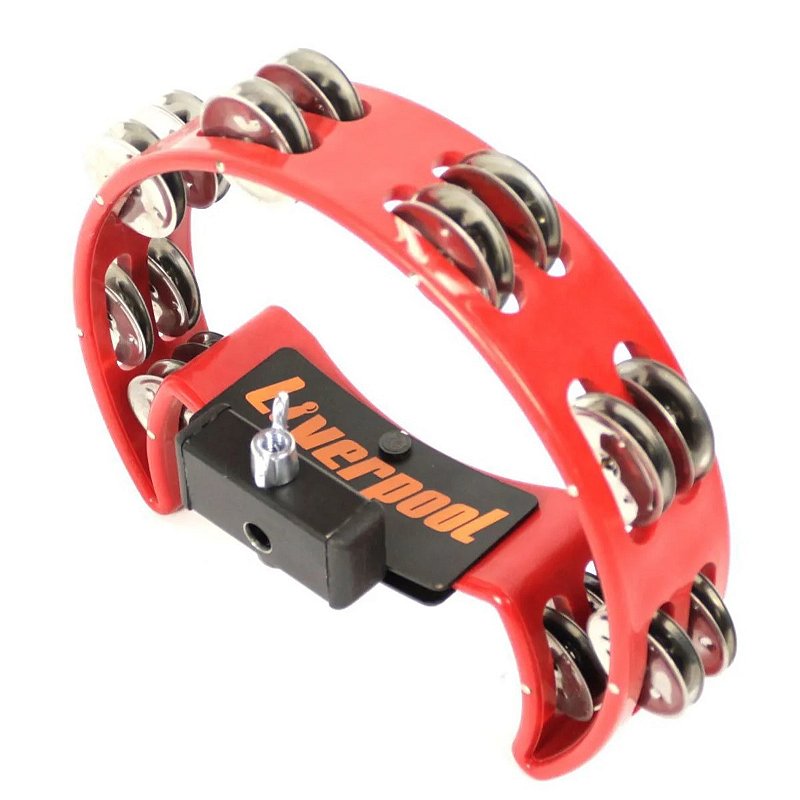 Pandeiro Meia Lua Pandeirola Vermelha Clamp Liverpool PML002V - O ...