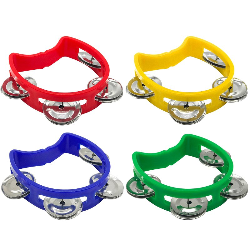 Pandeiro Meia Lua Infantil Colorido Liverpool 4 Unidades - O Acústico ...