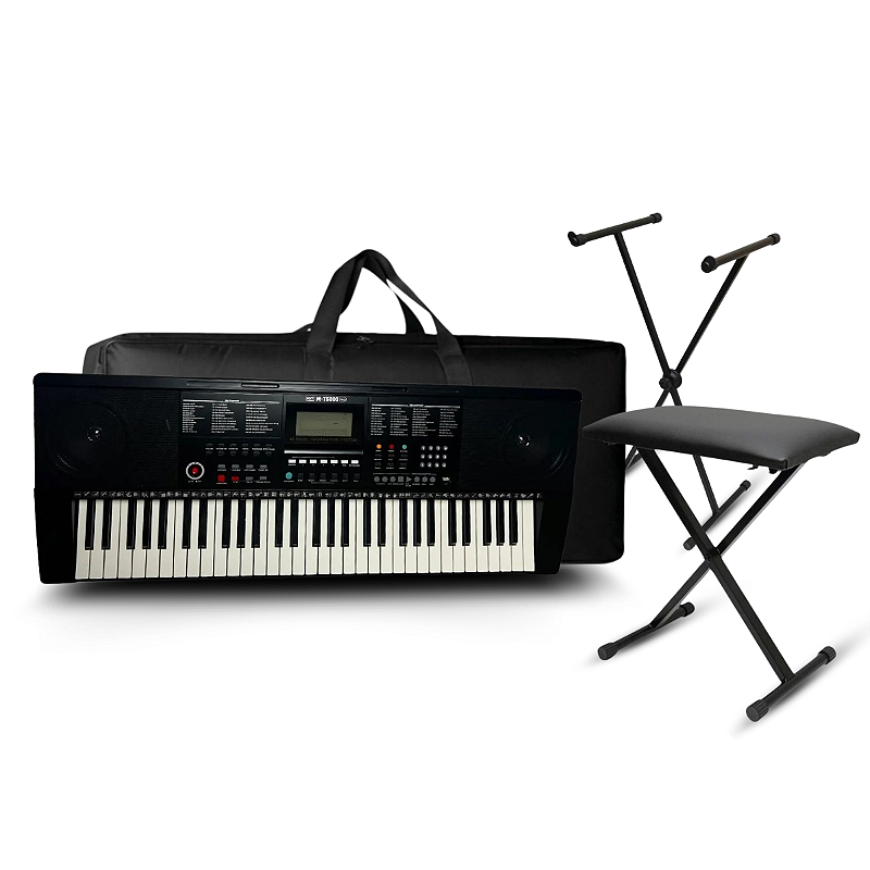 Teclado Musical Profissional 61 Teclas Bag Banco E Suporte - O Acústico ...