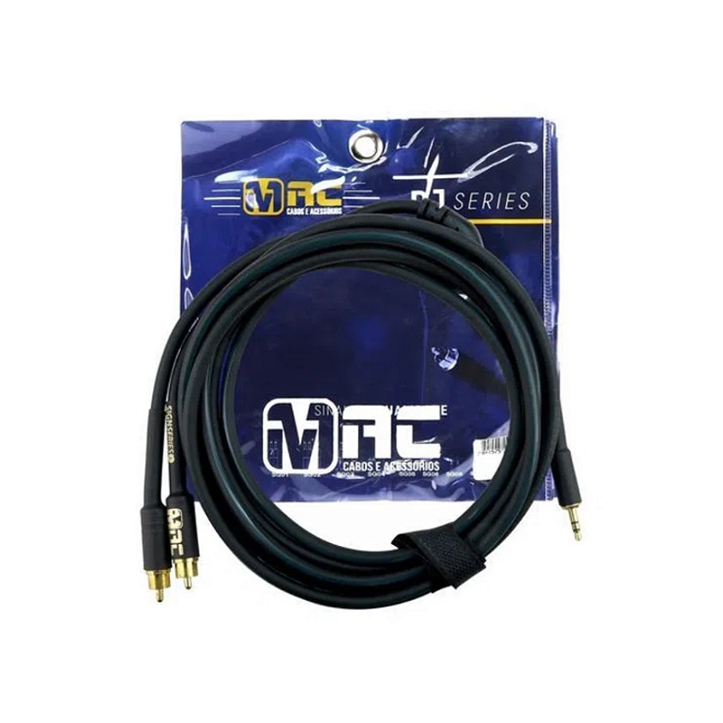 Cabo Sinal Stereo MAC Dj Series 1P2st X 2RCAst 3,05m Sg09n10 - O ...