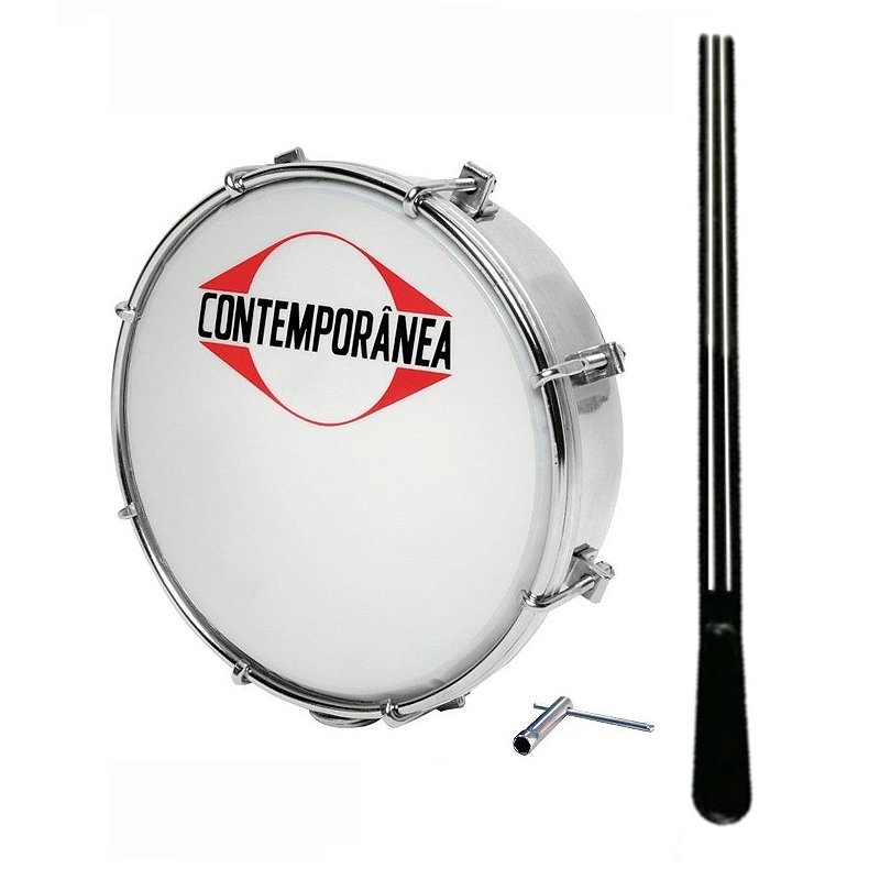 Tamborim Contemporânea Profissional Alumínio 6" Com Baqueta - O ...