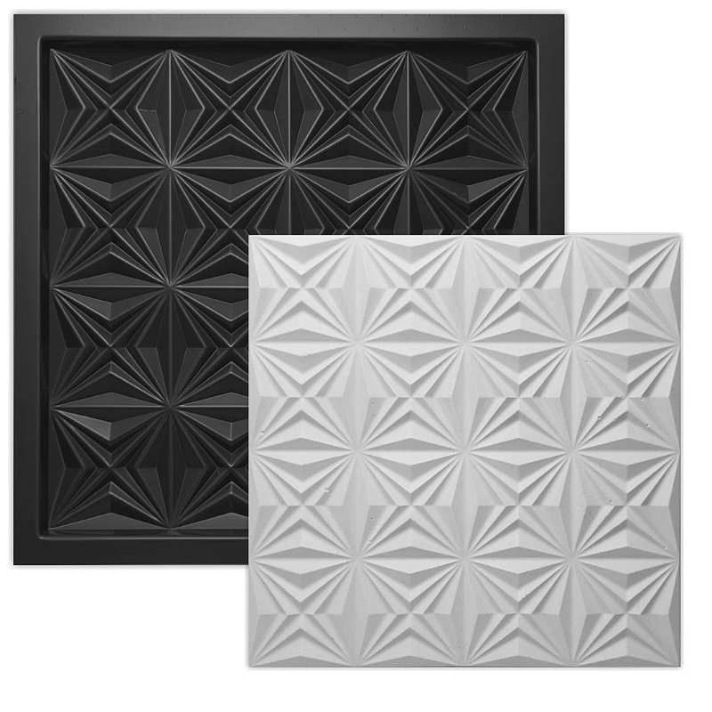 Forma De Gesso 3D em ABS - 0260 40x40cm - Decorativas Formas para Gesso 3D