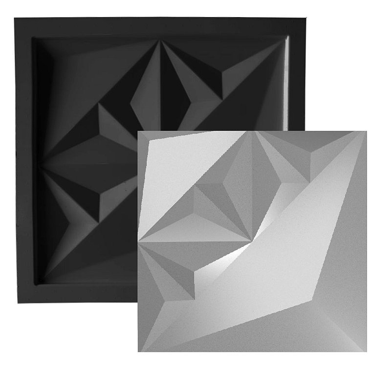 Forma De Gesso 3D em ABS - 0065 29x29cm - Decorativas Formas para Gesso 3D