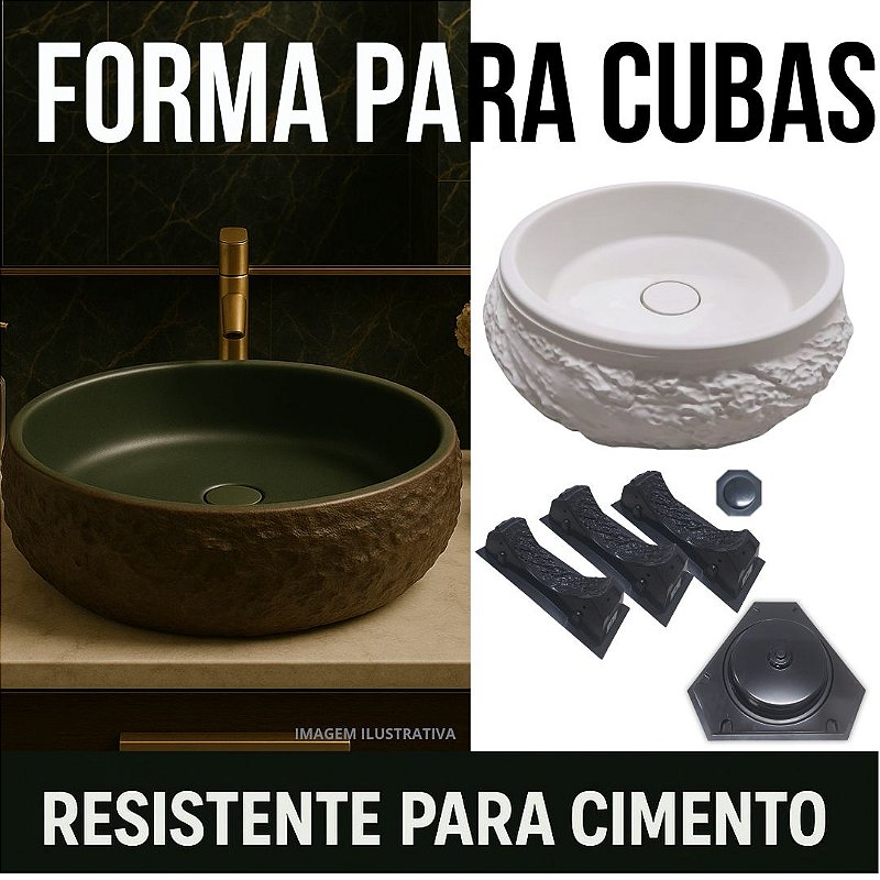 Molde / Forma Para Fabricar Cuba Banheiro - ABS-CU0023/5 - Decorativas ...