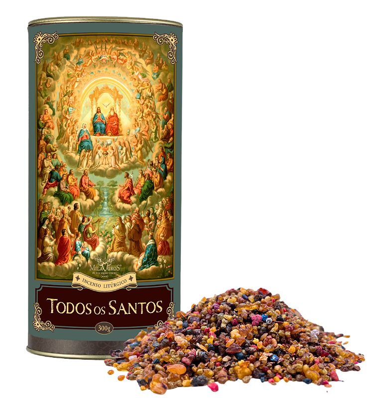 Incenso Todos os Santos 300g - barrica - MILAGROS INCENSOS LTDA