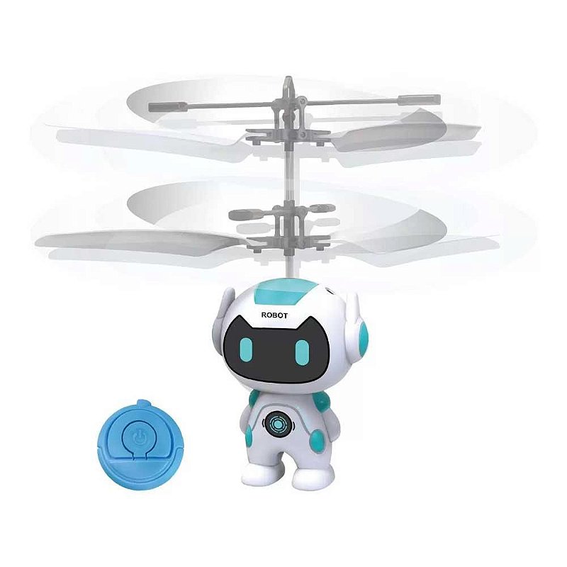 Brinquedo Robô Fly C/ Controle Polibrinq Ref.DN10003 Branco - Luxgolden