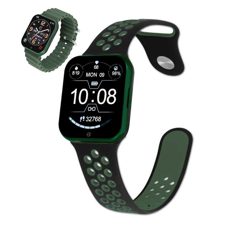 Smartwatch Champion 2 Pulseiras C033 CH50033X Preto/Verde - Luxgolden